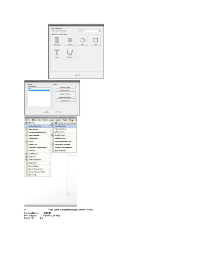 Tutorial perhitungan struktur dengan sap 2000 v | DOCX