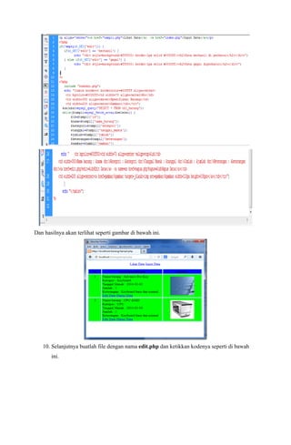 Tutorial php membuat Aplikasi Inventaris | PDF