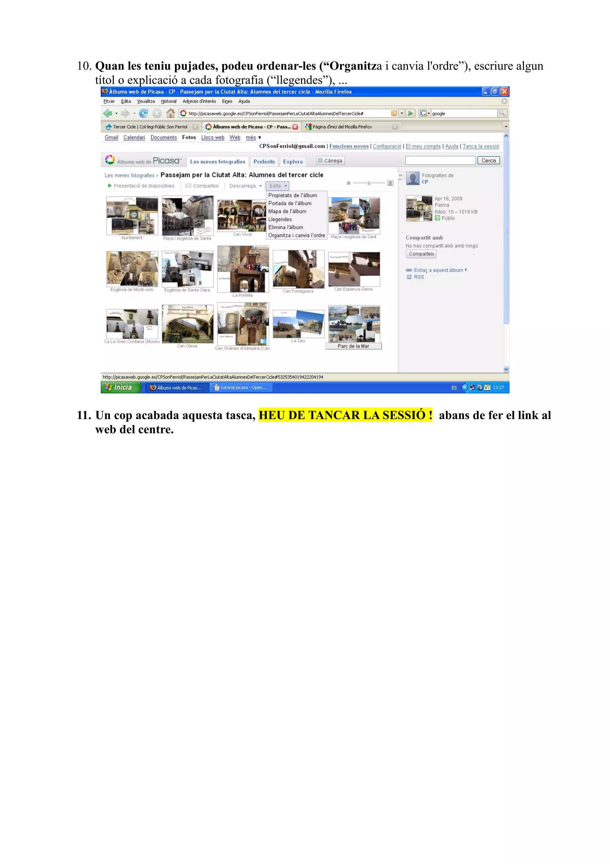 Tutorial picasa | PDF