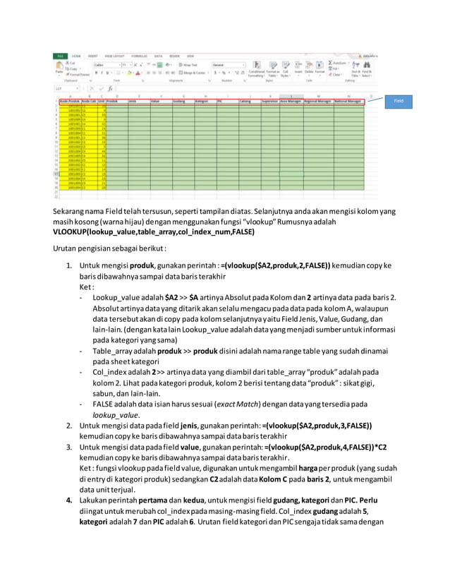 Tutorial pivot sederhana excel | PDF