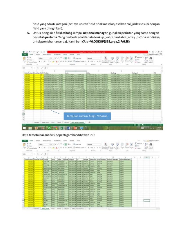 Tutorial pivot sederhana excel | PDF