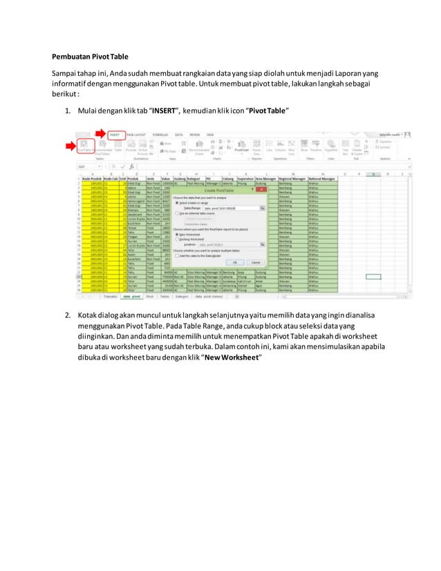 Tutorial pivot sederhana excel | PDF