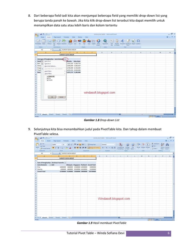 Tutorial pivot table | PDF