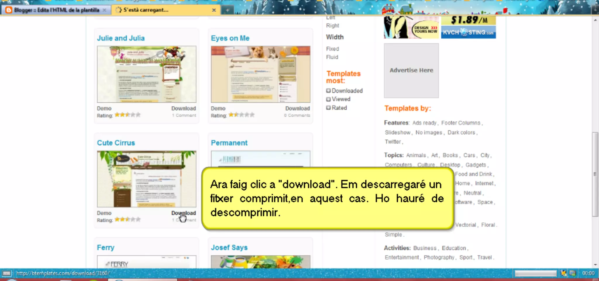 Tutorial plantilla blogger | PDF