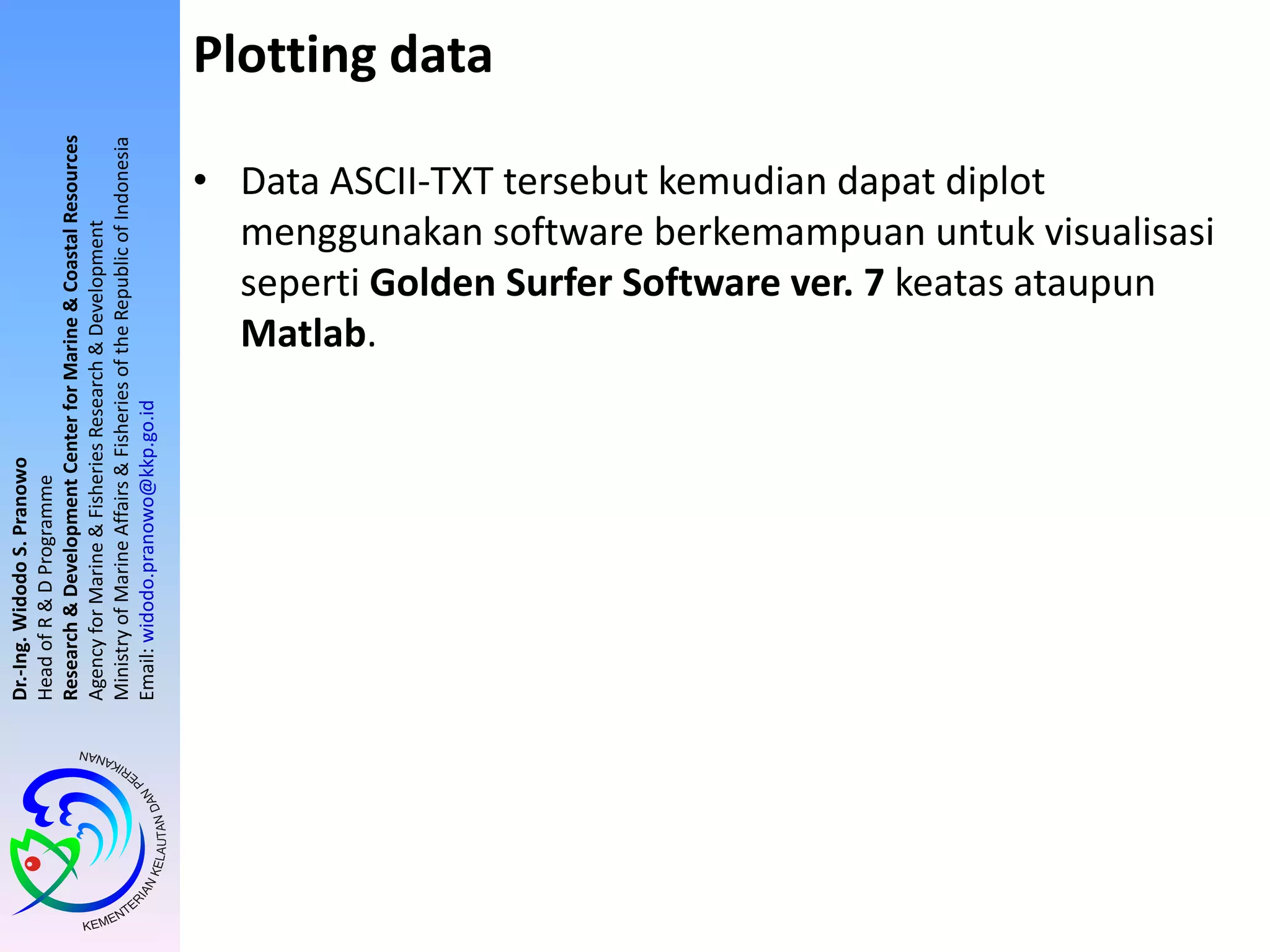 Tutorial Plot Data Arus dari ADCP | PPTX