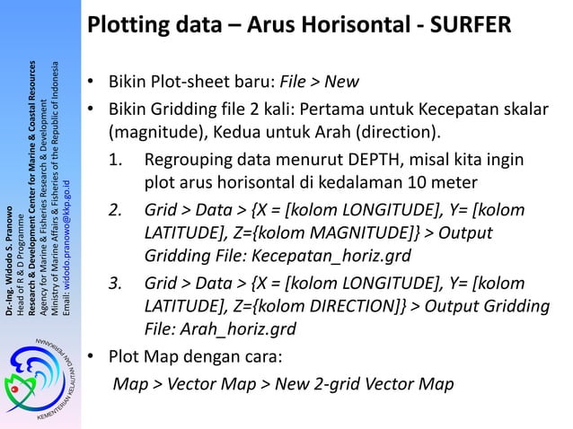 Tutorial Plot Data Arus dari ADCP | PPTX