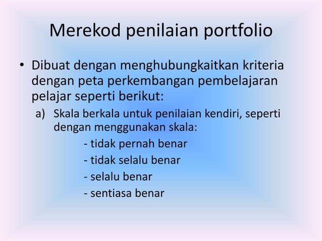 Tutorial portfolio dan rubrik | PPT