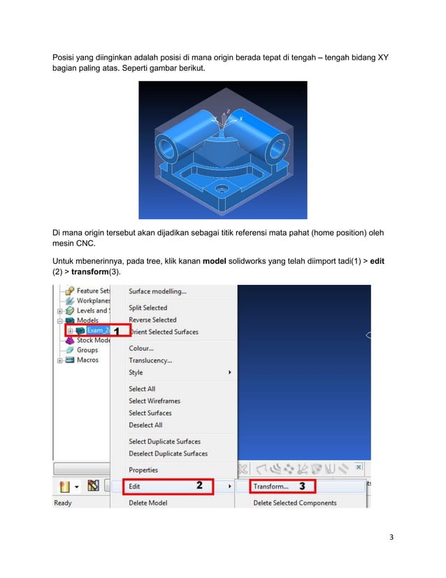 Tutorial powermill ; transform model | PDF