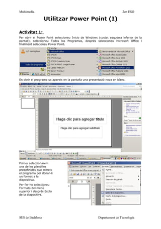 Tutorial Power Point I | DOC