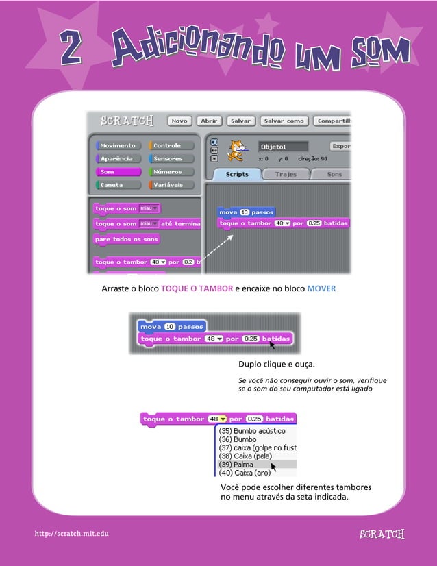 Tutorial primeiros passos do Scratch | PDF