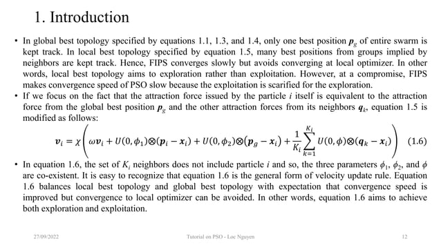 Tutorial on particle swarm optimization | PPT