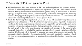 Tutorial on particle swarm optimization | PPT