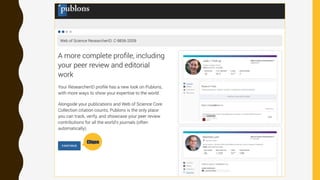Tutorial Publons - Web of Science | PDF