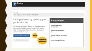 Tutorial Publons - Web of Science | PDF