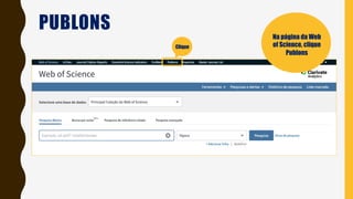 Tutorial Publons - Web of Science | PDF