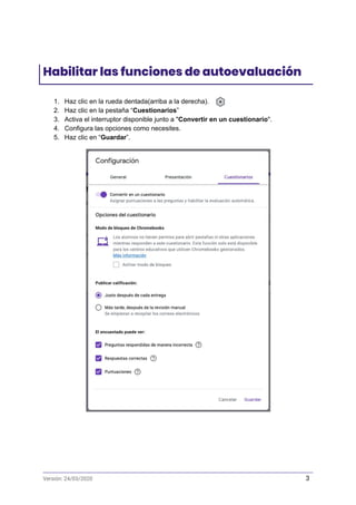 Tutorial questionari g forms test-de-evaluacion | PDF