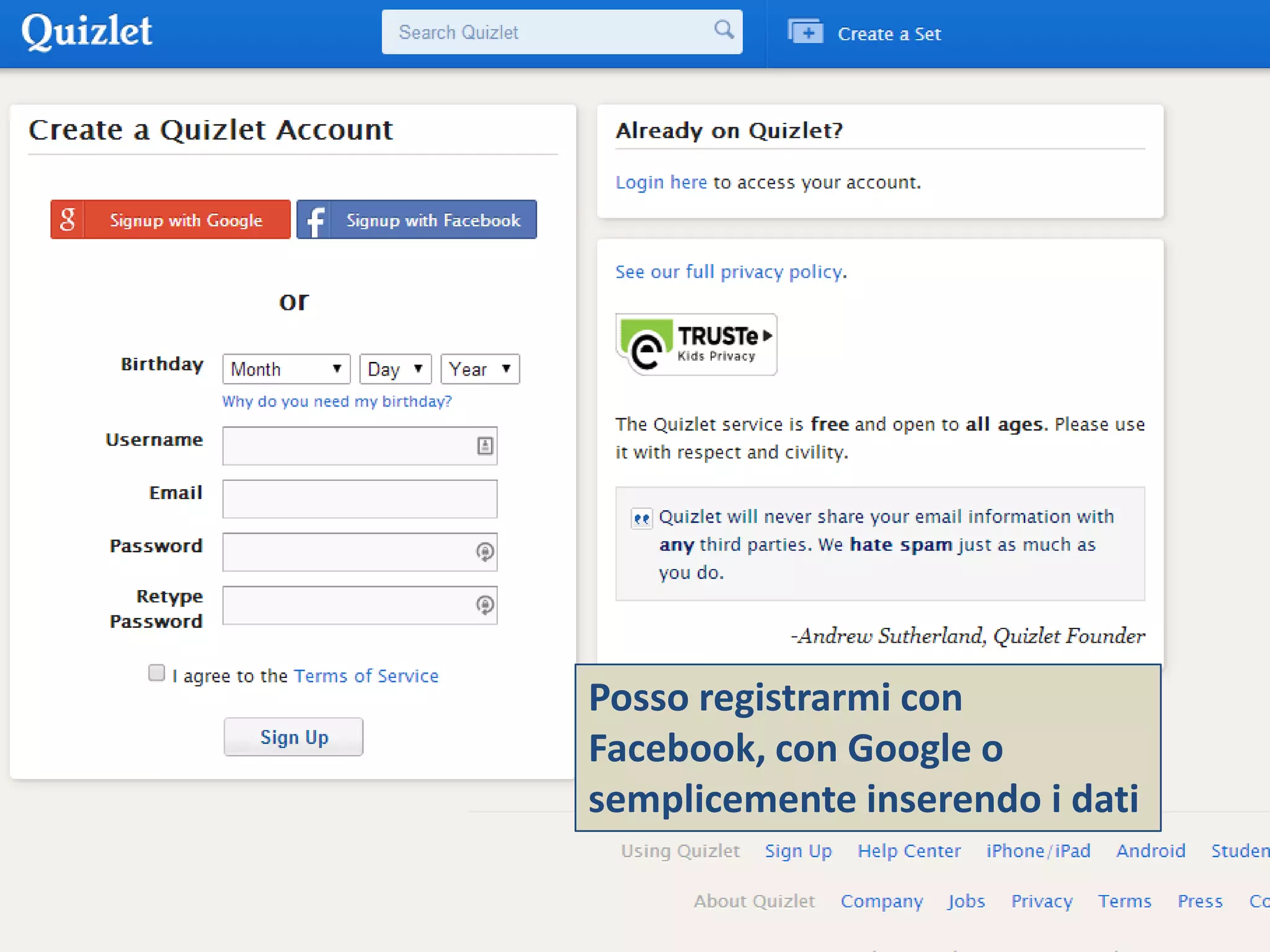 Come creare "set" in quizlet | PPTX