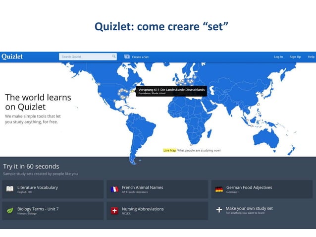 Come creare "set" in quizlet | PPTX