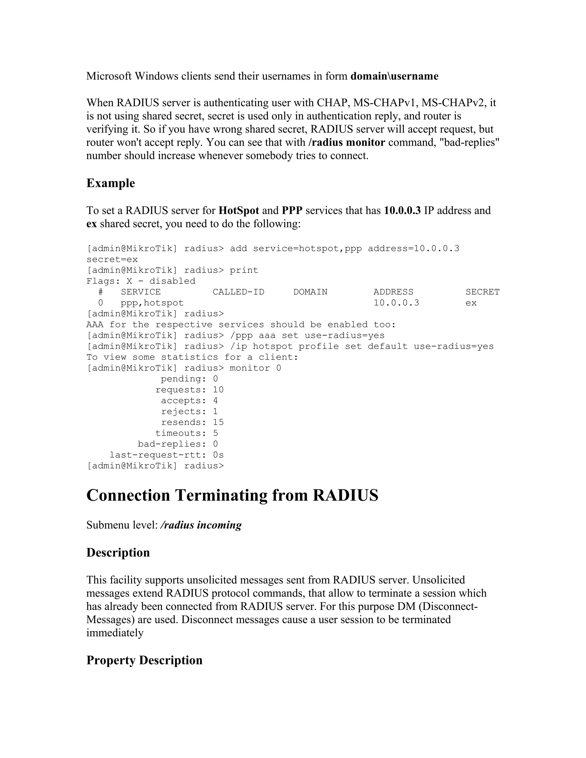 Tutorial Radius Client Mikrotik Doc Computer Networking Computing