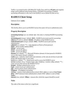 Tutorial radius client mikrotik | DOC