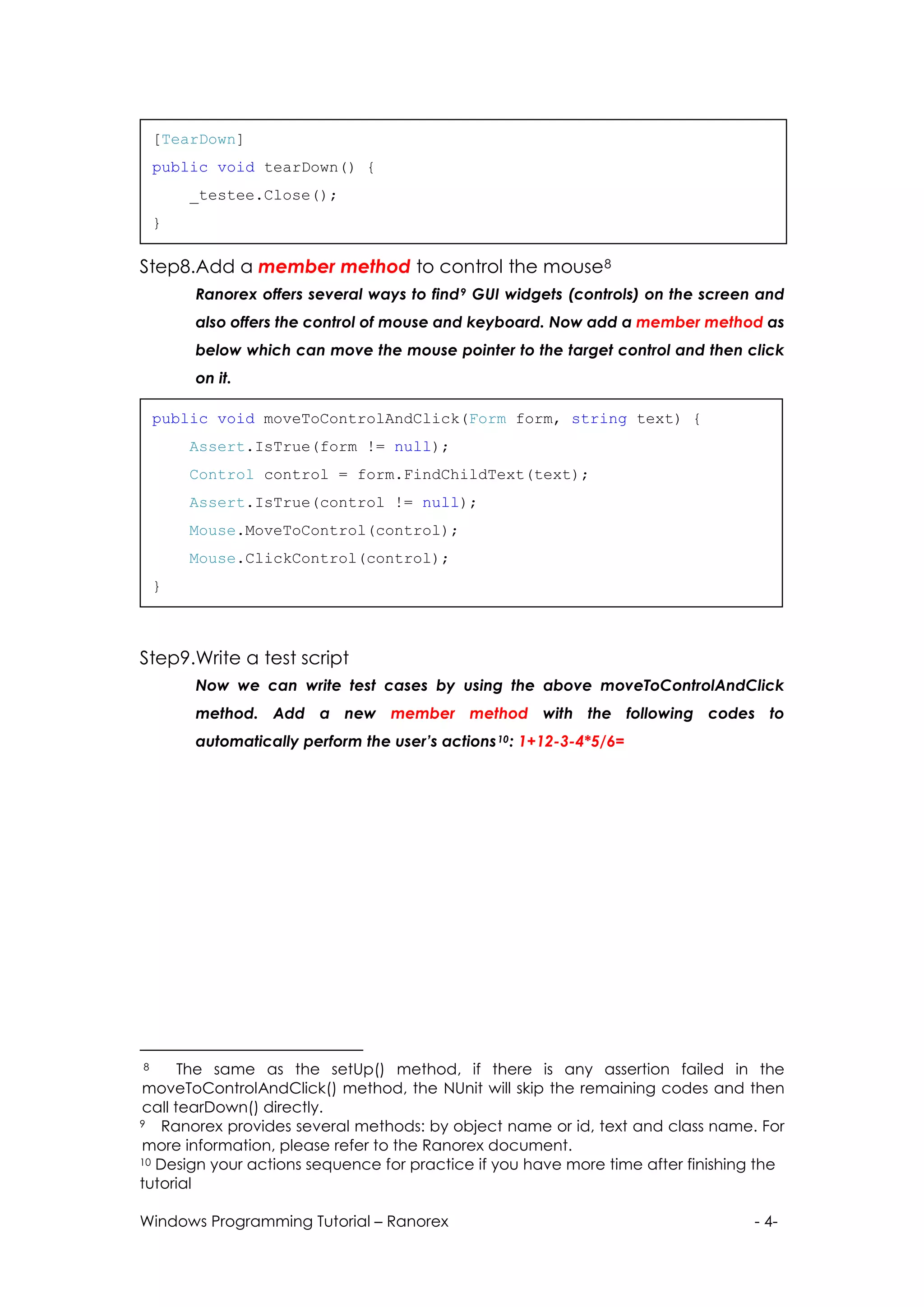 Tutorial ranorex | PDF