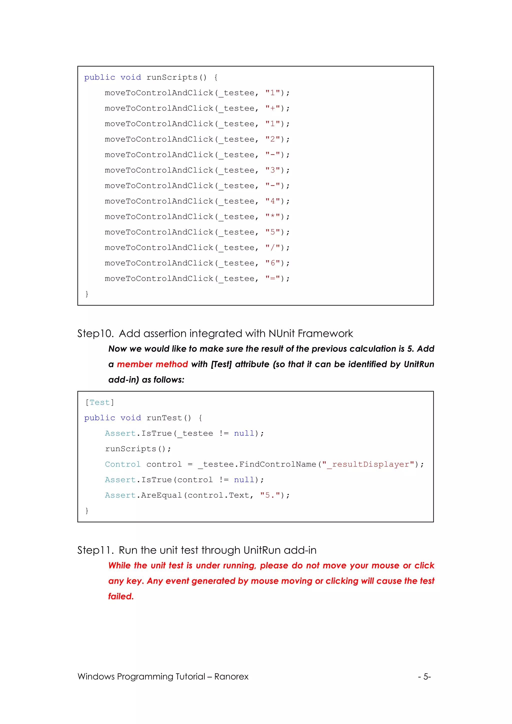 Tutorial ranorex | PDF