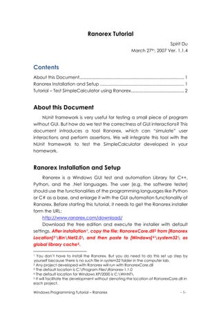 Tutorial ranorex | PDF