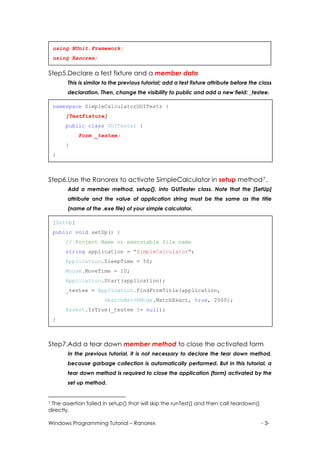 Tutorial ranorex | PDF