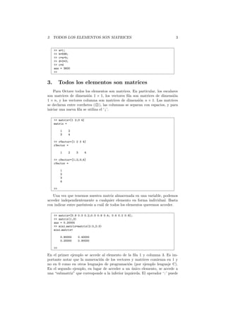 Tutorial rapido de octave | PDF