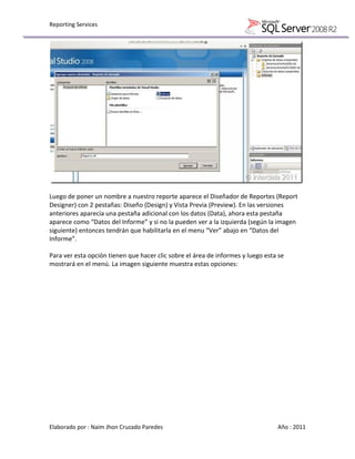 Tutorial reporting services 2008 r2 - Basico | PDF
