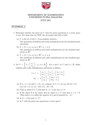 mth3201 Tutorials | PDF