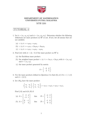 mth3201 Tutorials | PDF