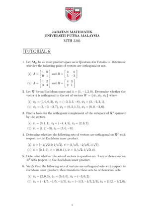 Tutorials Question | PDF