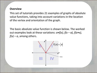 Tutorials--Absolute Value | PPTX