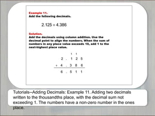 Tutorials--Adding Decimals | PPT