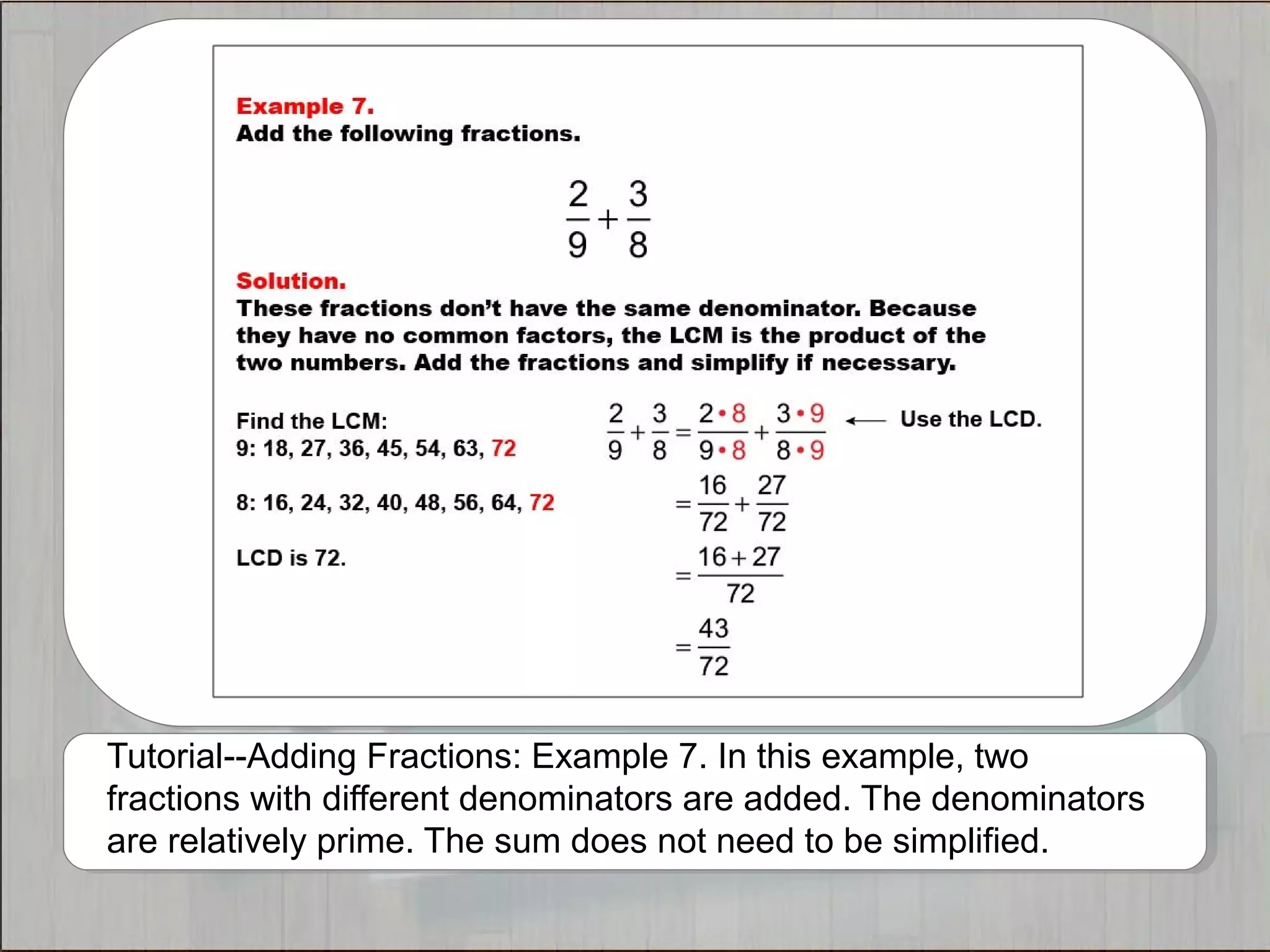Tutorials--Adding Fractions | PPT