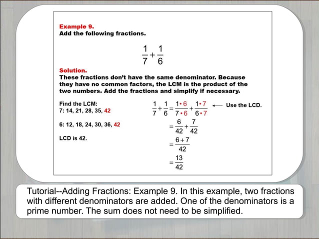 Tutorials--Adding Fractions | PPT