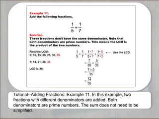 Tutorials--Adding Fractions | PPT