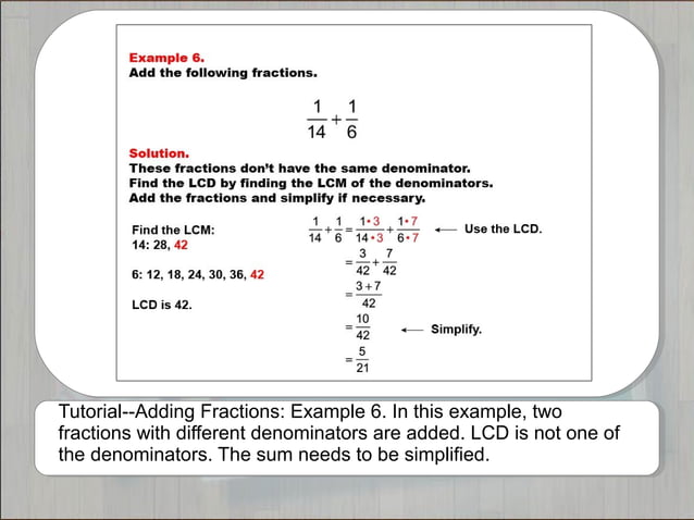 Tutorials--Adding Fractions | PPT