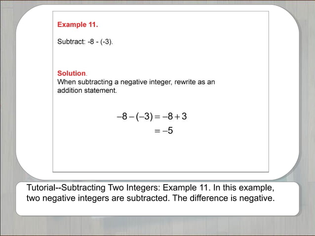 Tutorials--Adding and Subtracting Integers | PPT