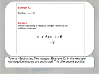 Tutorials--Adding and Subtracting Integers | PPT