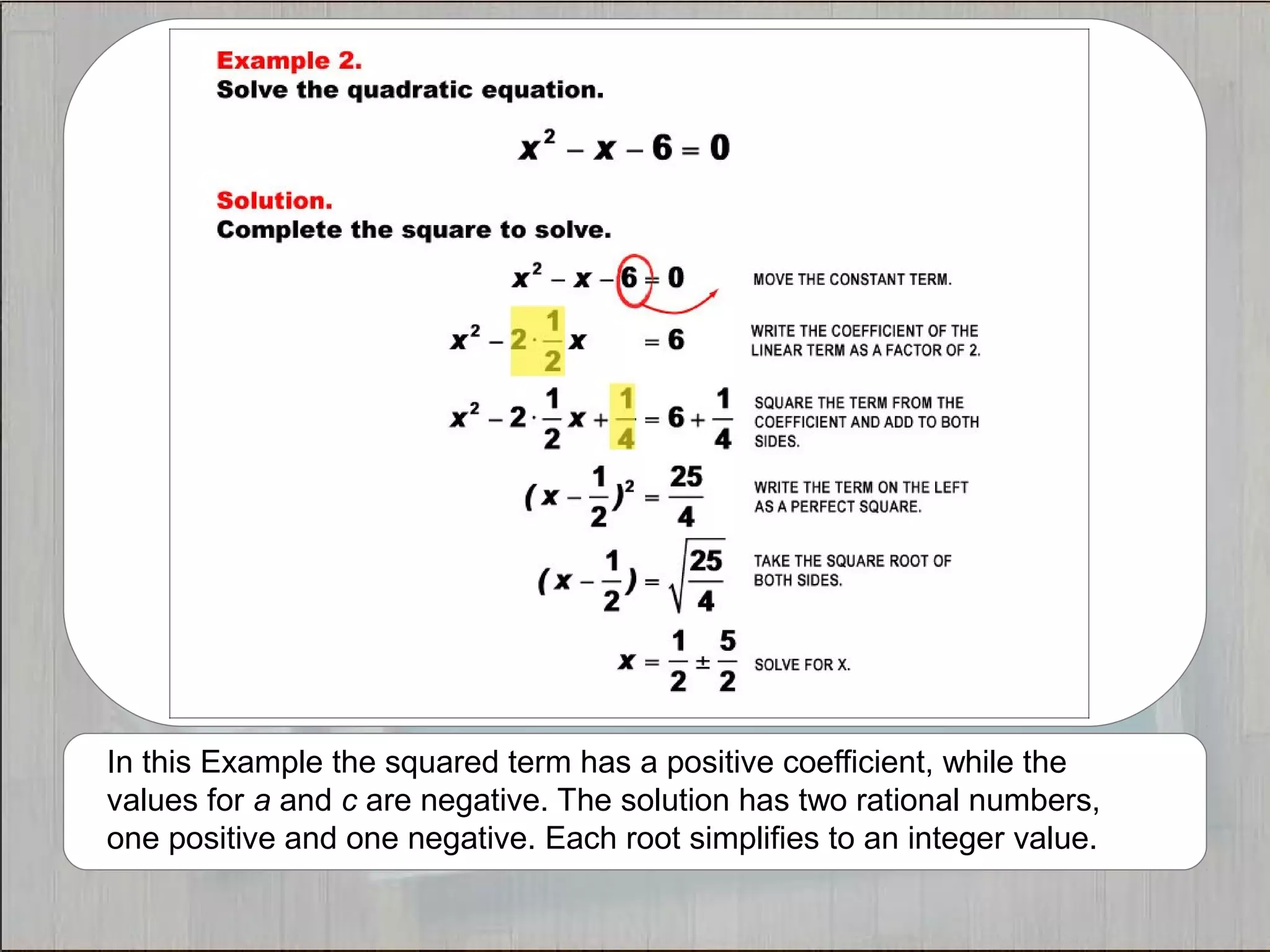 Tutorials--Completing the Square | PPT