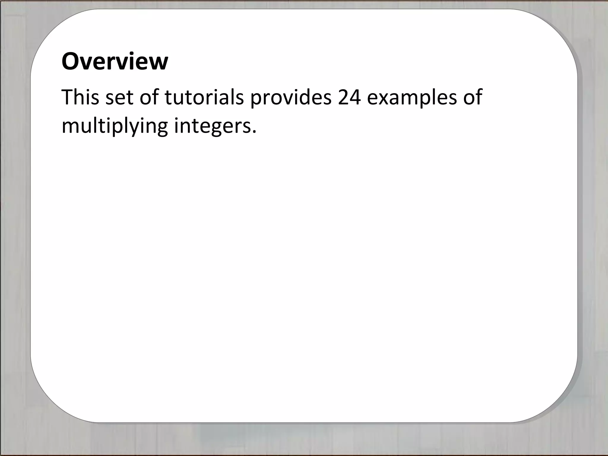 Tutorials--Dividing Integers | PPT