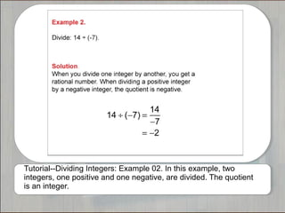 Tutorials--Dividing Integers | PPT