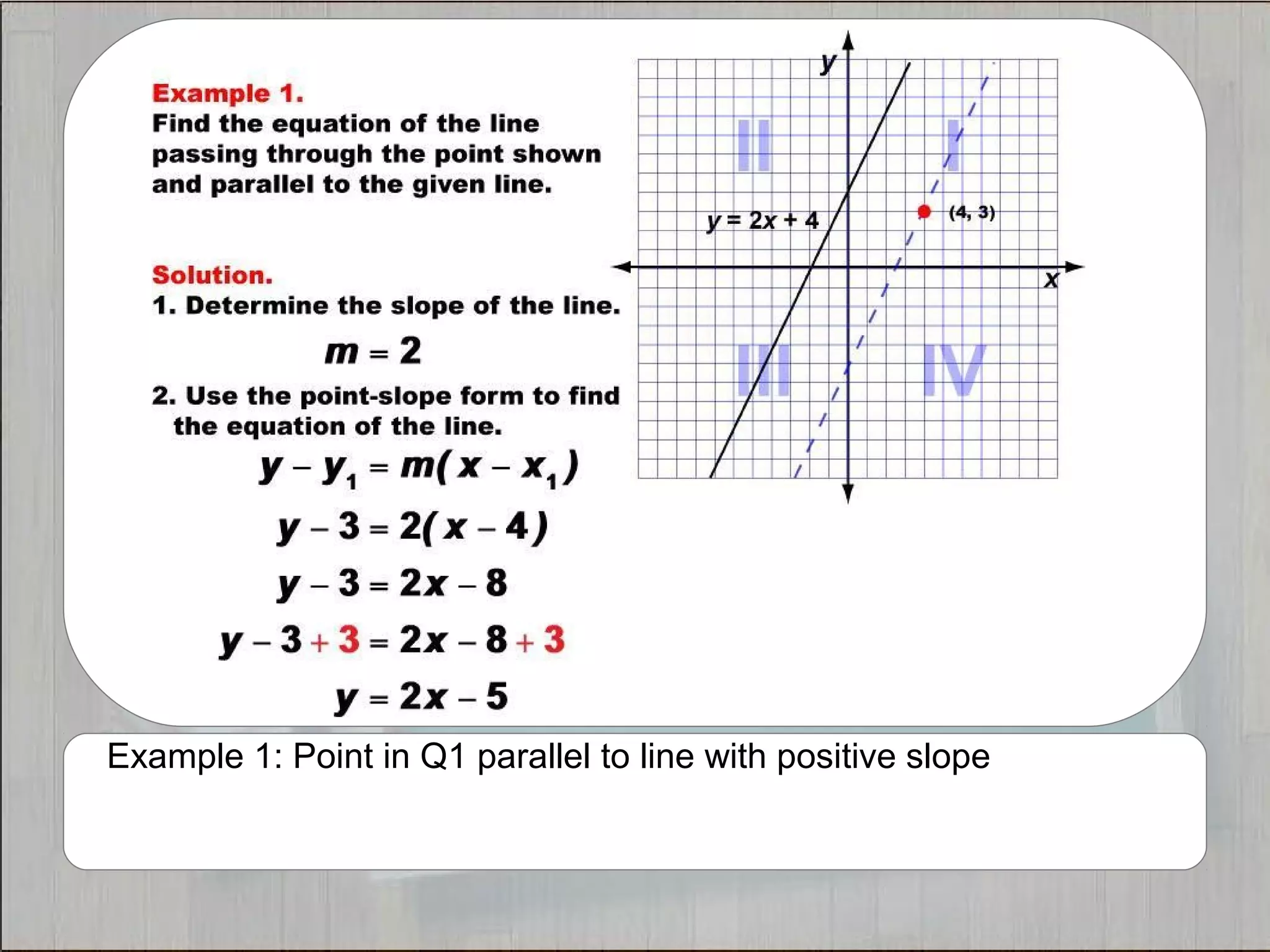 Tutorials--Equations of Parallel and Perpendicular Lines | PPT