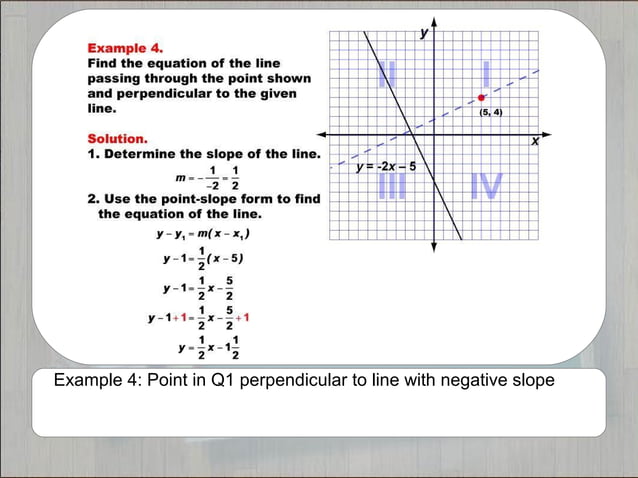Tutorials--Equations of Parallel and Perpendicular Lines | PPT