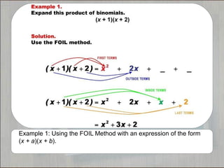 Tutorials--The FOIL Method | PPT