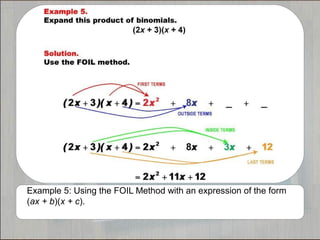 Tutorials--The FOIL Method | PPT