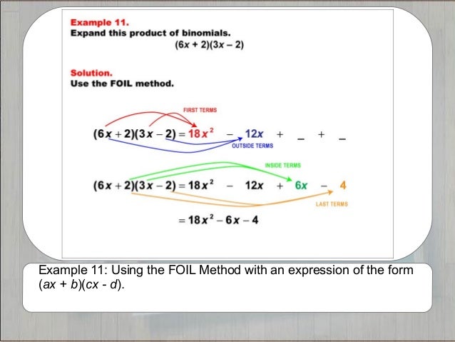 Tutorials--The FOIL Method