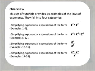 Tutorials--Laws of Exponents | PPT